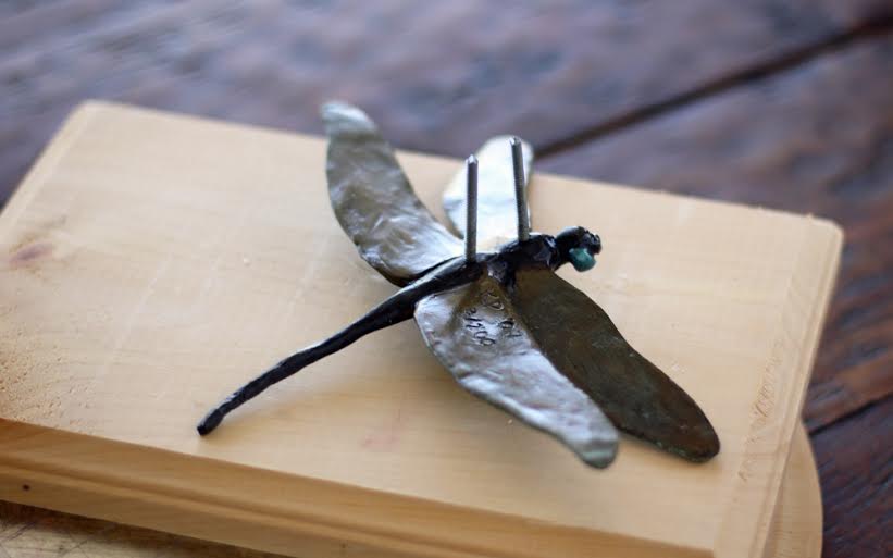 bronze dragonfly underside - Artful Dishes